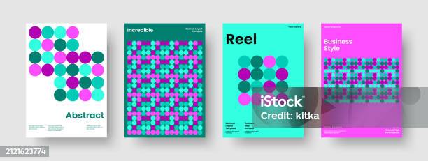 Desain Banner Geometris Tata Letak Flyer Kreatif Template Latar