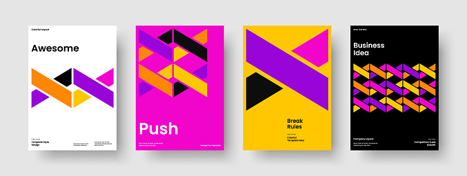 Tata Letak Laporan Terisolasi Template Sampul Buku Abstrak Desain