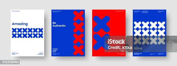 Tata Letak Brosur Abstrak Template Poster Modern Desain Laporan