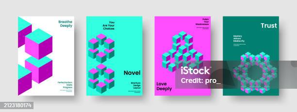 Template Brosur Geometris Desain Presentasi Bisnis Modern Tata Letak