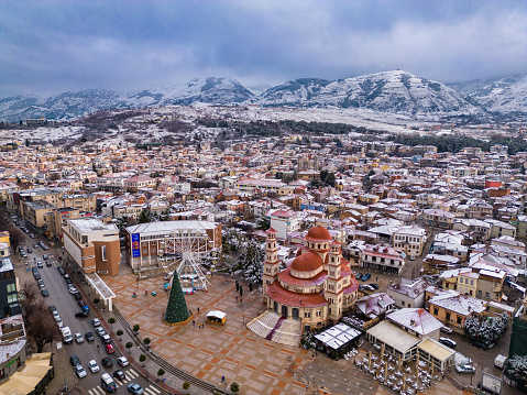 Korca Albanian Town Stock Photo - Download Image Now - Albania