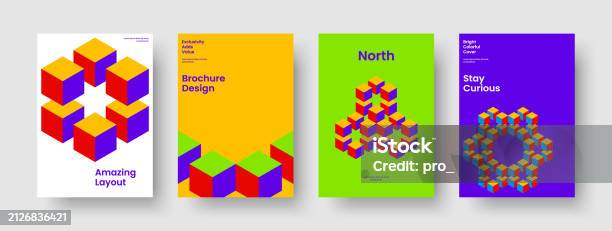 Tata Letak Laporan Kreatif Template Presentasi Bisnis Abstrak Desain