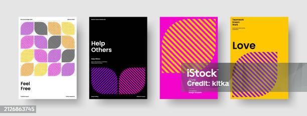 Template Laporan Kreatif Tata Letak Poster Terisolasi Desain Banner