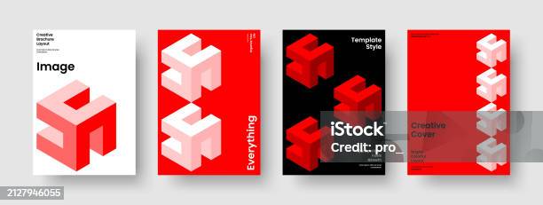Template Brosur Modern Tata Letak Sampul Buku Kreatif Desain Poster