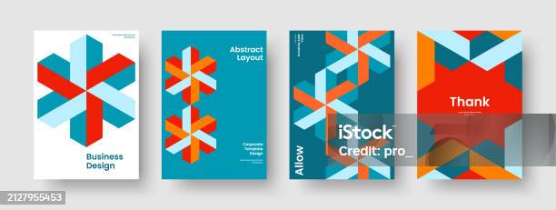 Desain Sampul Buku Abstrak Tata Letak Presentasi Bisnis Modern Template