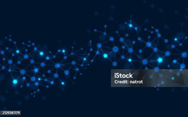 Molecular Structure Background Science And Technology Concepts Stock