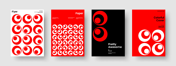 Desain Banner Modern Template Laporan Geometris Tata Letak Sampul Buku