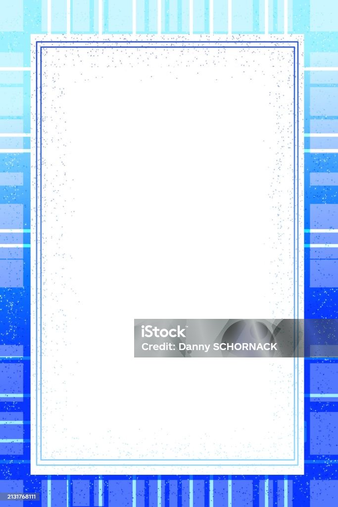 Beautiful Abstract Blue Border Frame Card Template Stock Illustration