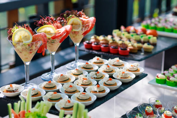 Free picture: caviar, seafood, buffet, snack, cocktails, salad bar ...