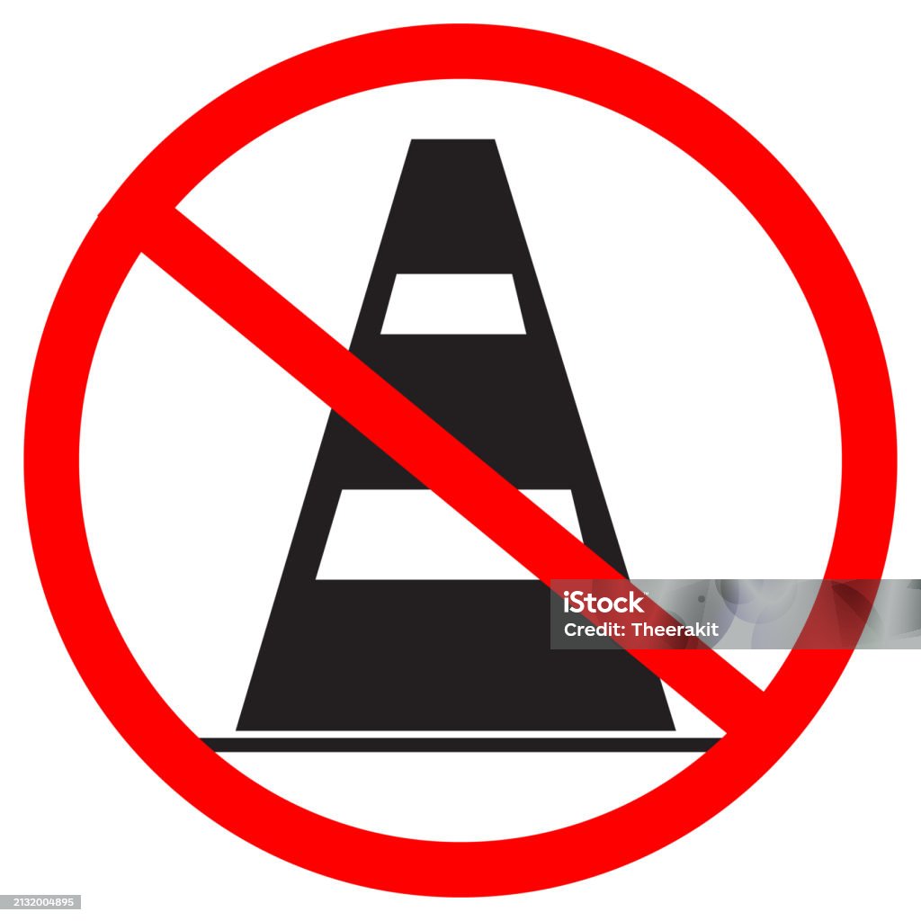 Ilustración de Icono De Cono De Carretera Prohibida Señal De Cono De ... Ilustración de Icono De Cono De Carretera Prohibida Señal De Cono De ...