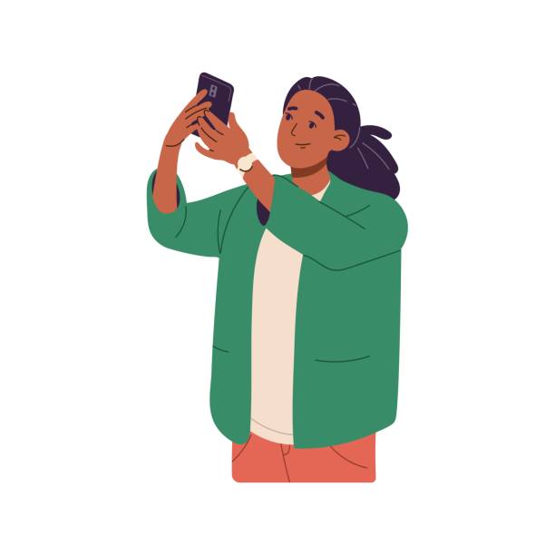 230 African American Male Selfie Stock Illustrations Royalty Free