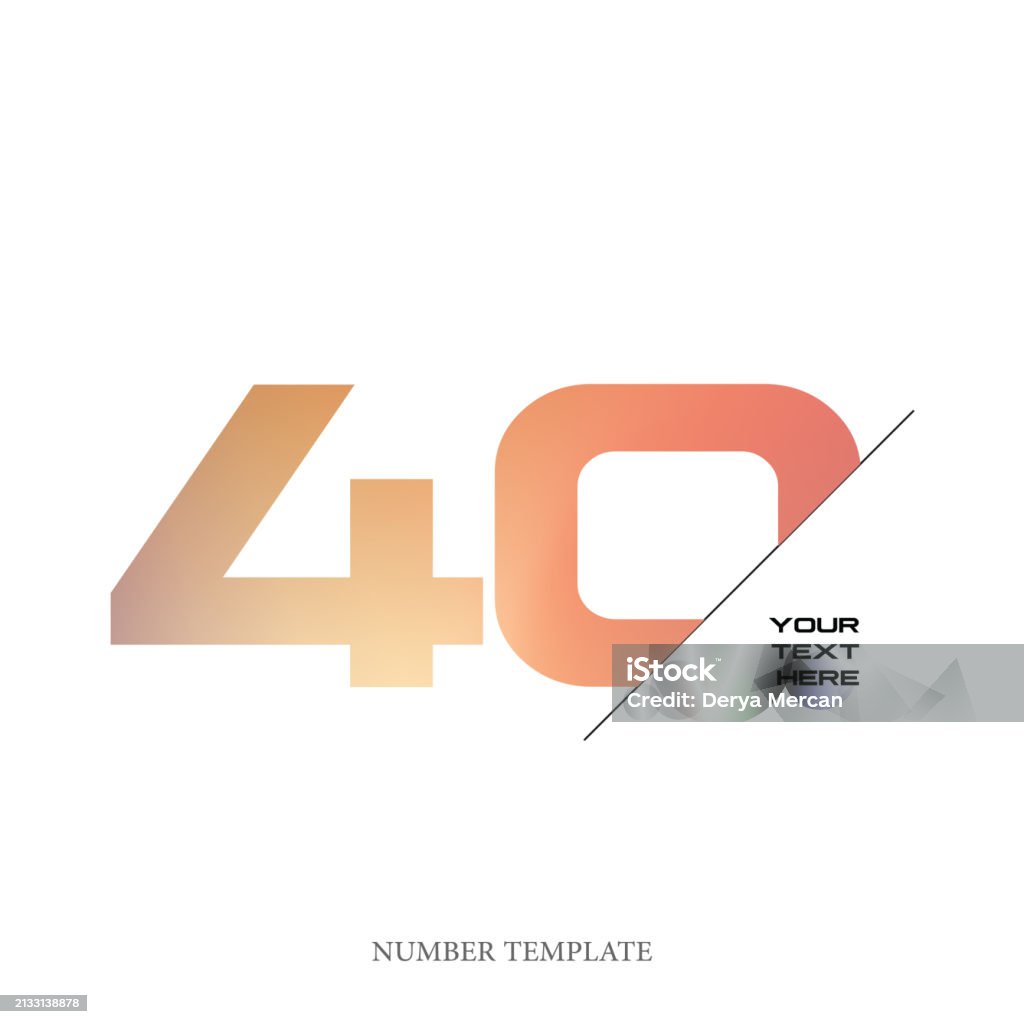 Number 40 Stock Illustration Number Template Design Vector Illustration ... Number 40 Stock Illustration Number Template Design Vector Illustration ...