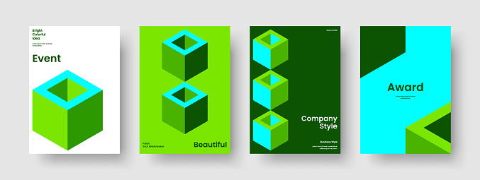 Template Banner Abstrak Desain Brosur Geometris Tata Letak Presentasi