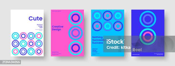 Template Laporan Terisolasi Tata Letak Brosur Geometris Desain Poster