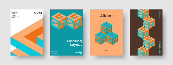 Desain Banner Terisolasi Tata Letak Laporan Modern Template Sampul Buku