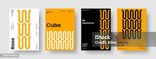 Desain Laporan Modern Tata Letak Banner Kreatif Template Sampul Buku