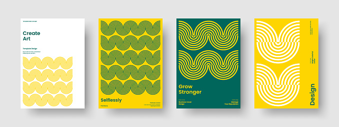 Template Sampul Buku Geometris Tata Letak Flyer Abstrak Desain Banner