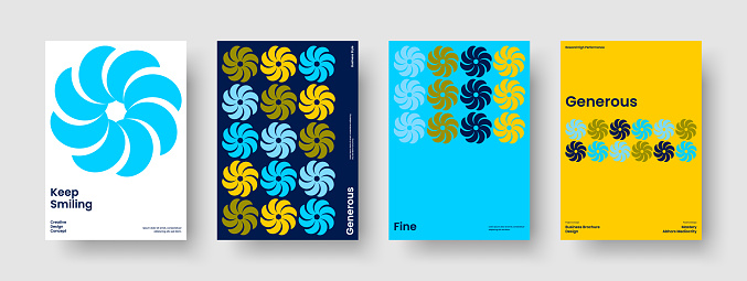 Tata Letak Laporan Geometris Desain Poster Abstrak Template Brosur