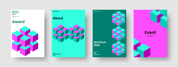 Desain Presentasi Bisnis Modern Template Poster Abstrak Tata Letak
