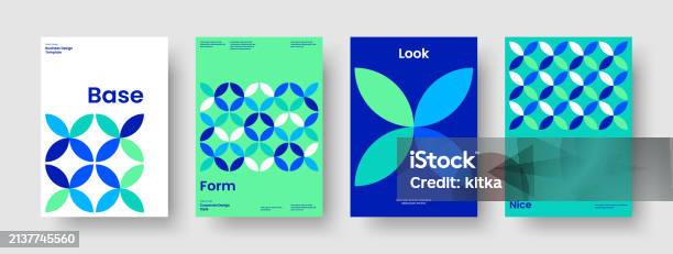 Tata Letak Flyer Modern Desain Laporan Terisolasi Template Banner