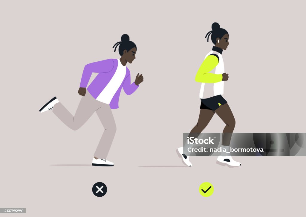 Perfecting The Run Correct Jogging Technique Demonstration A Sidebyside ... Perfecting The Run Correct Jogging Technique Demonstration A Sidebyside ...