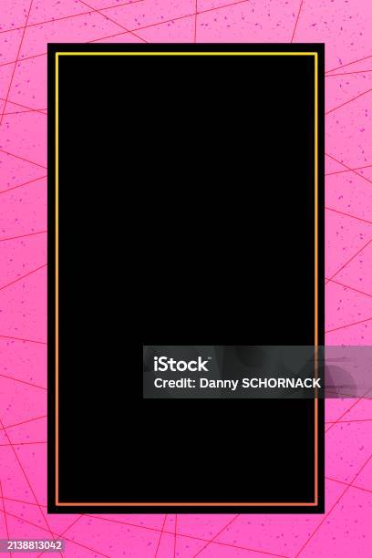 Beautiful Abstract Pink Border Frame Card Template Stock Illustration