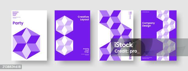 Desain Banner Geometris Tata Letak Flyer Abstrak Template Latar