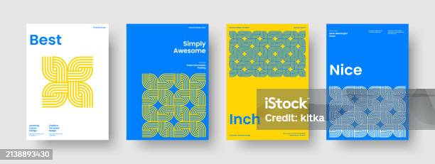 Desain Banner Terisolasi Tata Letak Brosur Abstrak Template Sampul Buku