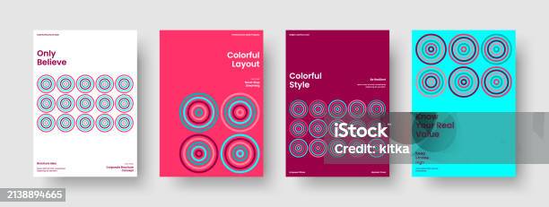 Tata Letak Flyer Terisolasi Desain Poster Geometris Template Laporan