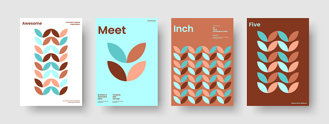 Template Poster Abstrak Desain Laporan Terisolasi Tata Letak Latar