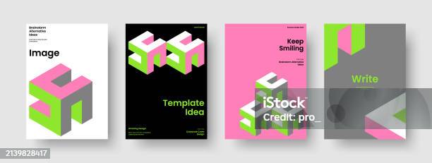 Desain Laporan Abstrak Tata Letak Sampul Buku Yang Terisolasi Template