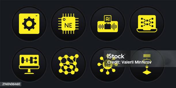 Set Algorithm Neural Network Artificial Intelligence Ai Processor Cpu And Computer Api Interface