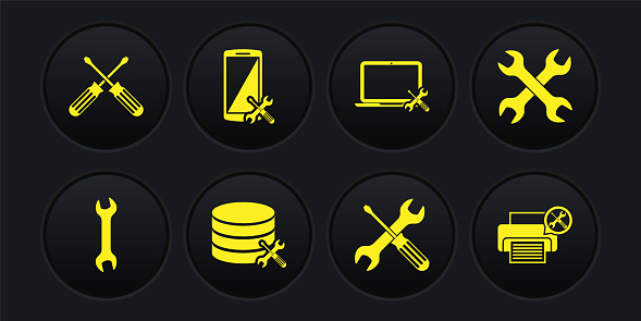 Set Kunci Inggris Kunci Pas Bersilang Layanan Server Database Obeng Dan