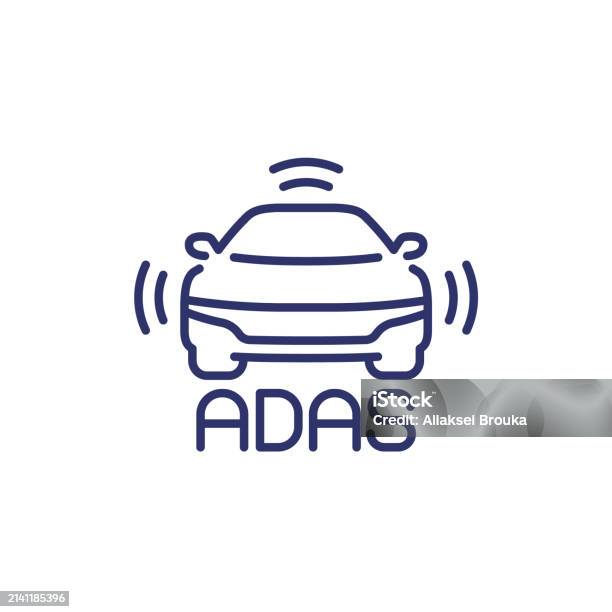 Advanced Driverassistance System Icon Line Vector Stock Illustration ... Advanced Driverassistance System Icon Line Vector Stock Illustration ...