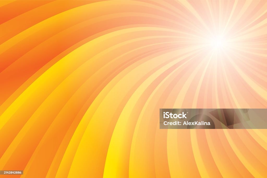 Sunburst Vector Illustration With Radiant Sun Ray Background Retro