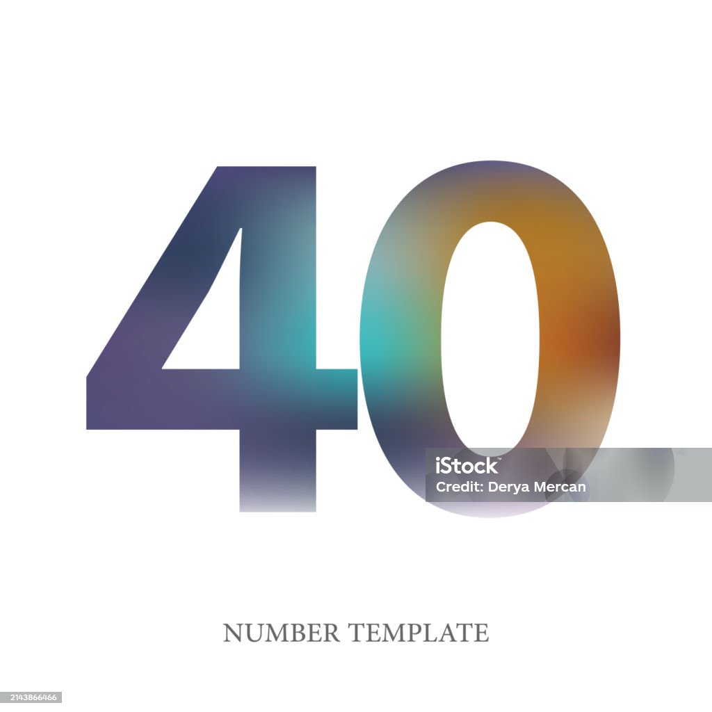 Number 40 Stock Illustration Number Template Design Vector Illustration ... Number 40 Stock Illustration Number Template Design Vector Illustration ...