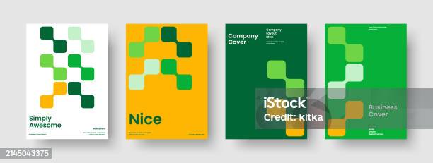 Template Brosur Terisolasi Tata Letak Presentasi Bisnis Geometris