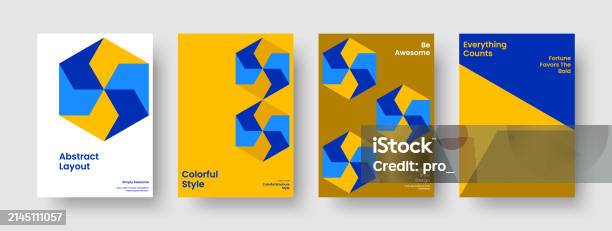 Desain Brosur Kreatif Template Laporan Modern Tata Letak Poster Abstrak