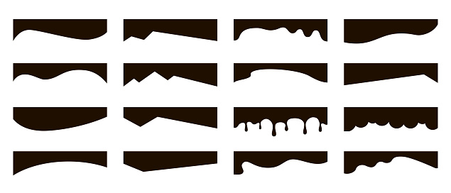 Set Of Abstract Design Separator Header And Border For Website And App Stock Illustration