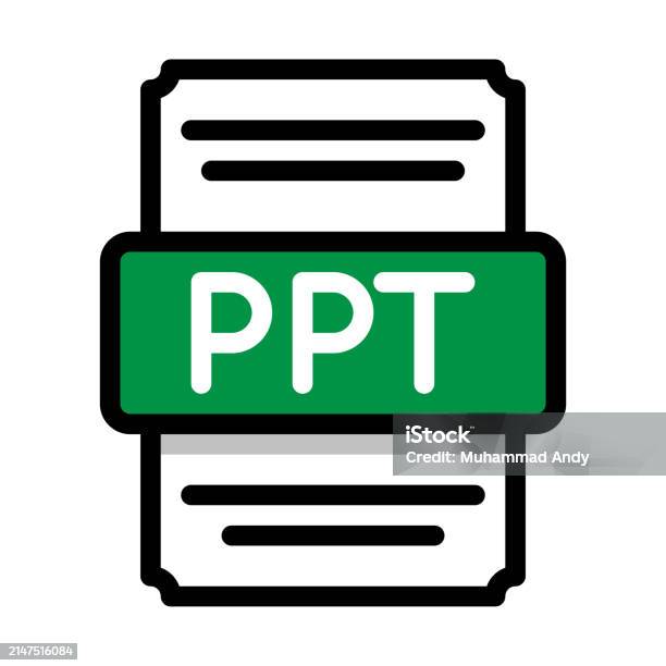 Format File Dokumen Ikon Spreadsheet Ppt Dengan Garis Besar Dan Warna