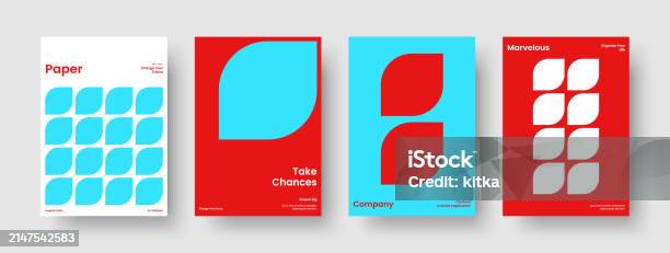 Desain Brosur Geometris Tata Letak Banner Terisolasi Template Poster