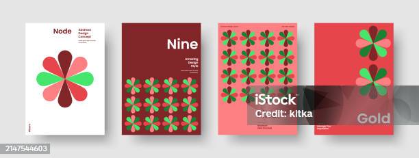 Template Laporan Geometris Tata Letak Flyer Terisolasi Desain Sampul