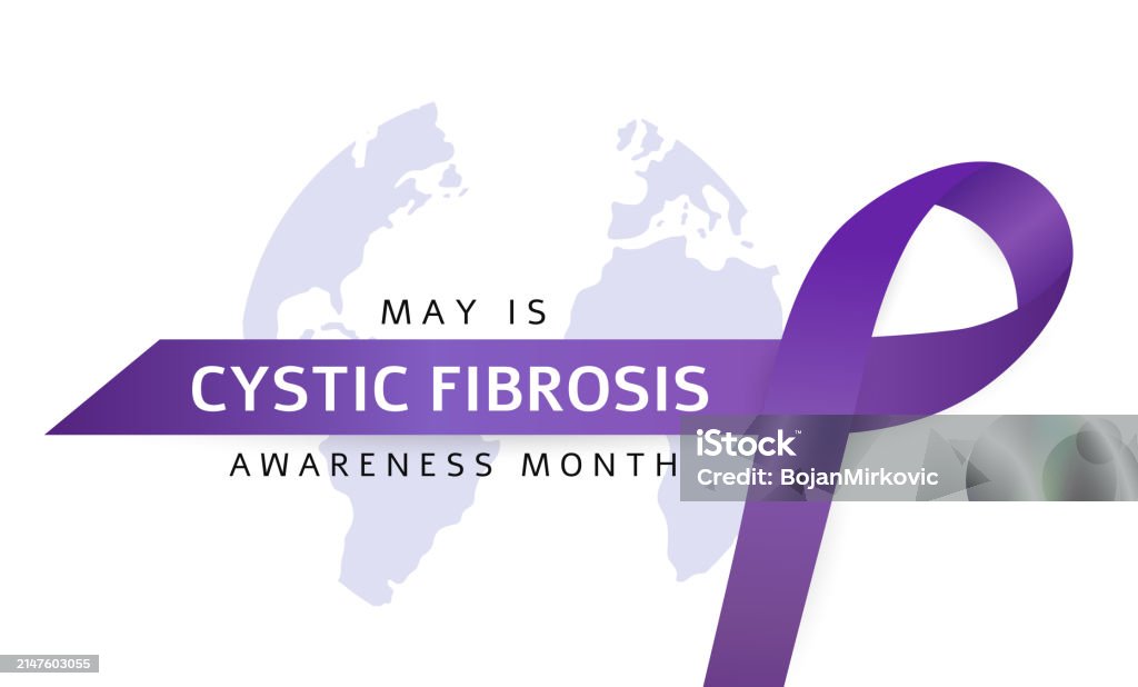 Cystic Fibrosis Awareness Month Card May Vector Stock Illustration