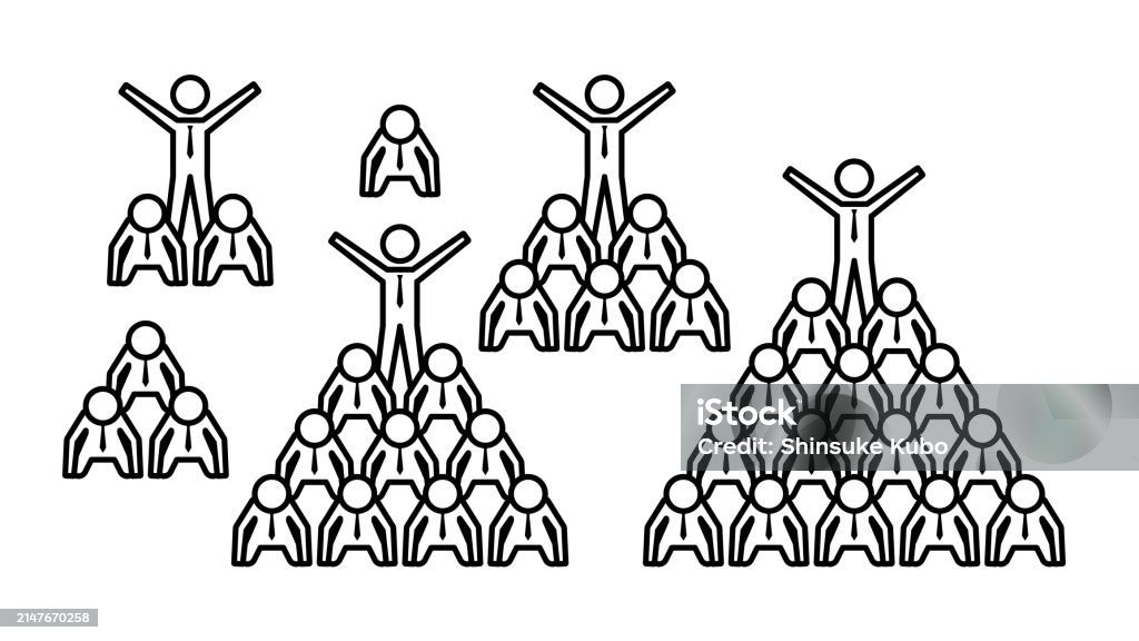Pictogramme Dune Figure Humaine Ensemble De Poses Pyramidales Humaines