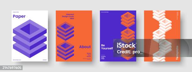 Template Sampul Buku Modern Desain Laporan Kreatif Tata Letak Latar
