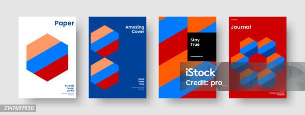 Template Laporan Kreatif Desain Poster Abstrak Tata Letak Presentasi