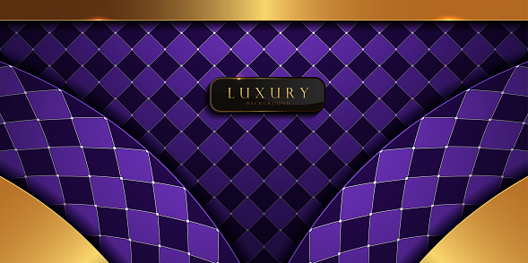 Checkered Pattern Purple Color Background 15 Stock Illustration