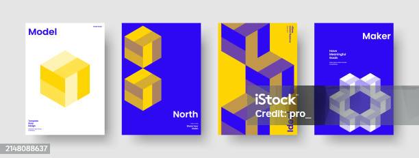 Tata Letak Laporan Geometris Template Poster Abstrak Desain Brosur