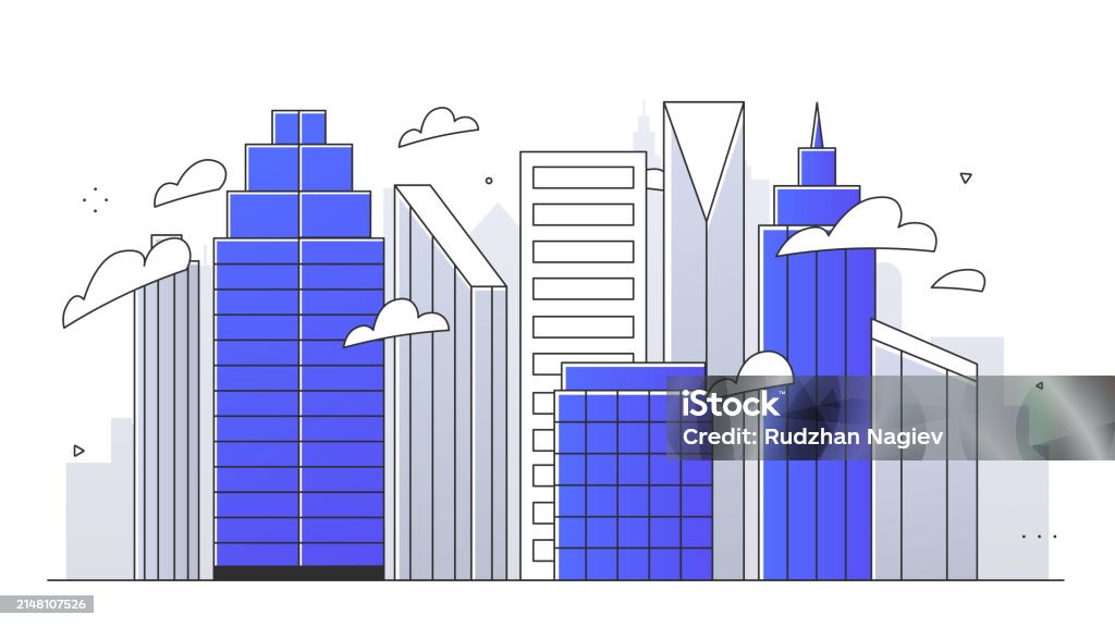 Cityscape Vector Linear Concept Stock Illustration Download Image Now