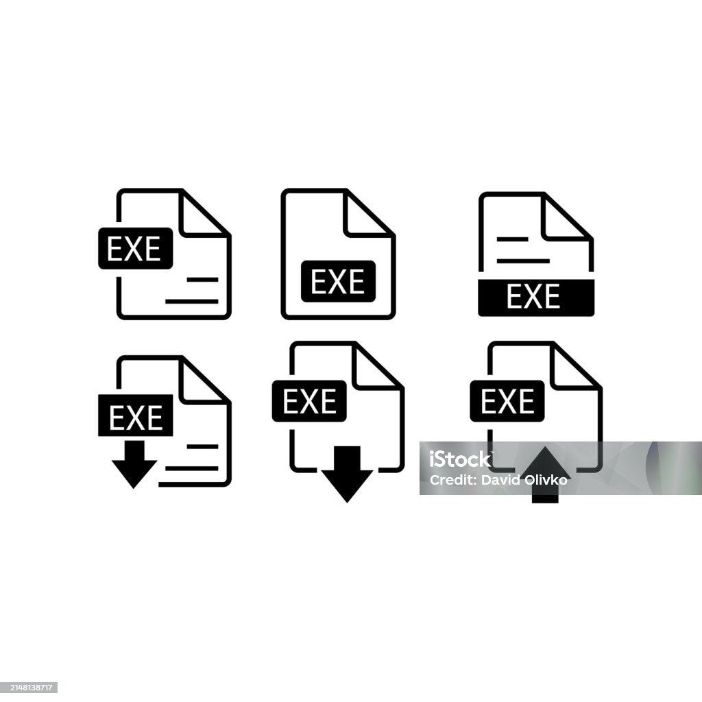 File Format Extensions Icon Set In Line Style Document File Type Format